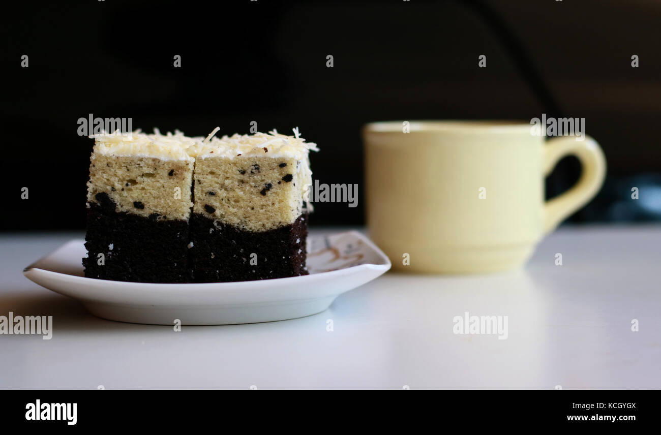 Lapis talas Bogor or Bogor Layered Taro Cake from West Java. Made from ...
