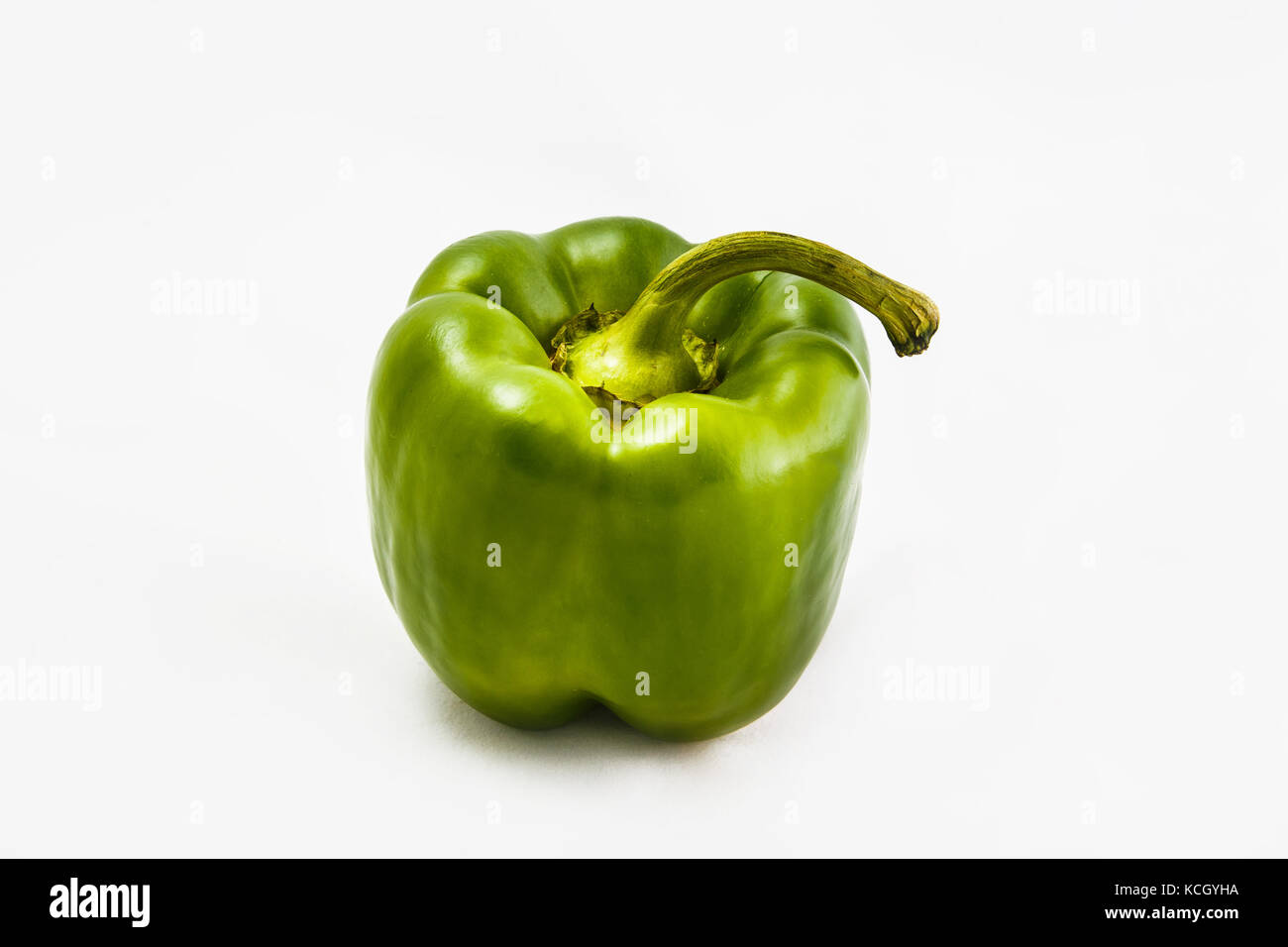 Fresh vegetable, Green Pepper on a white background Stock Photo - Alamy