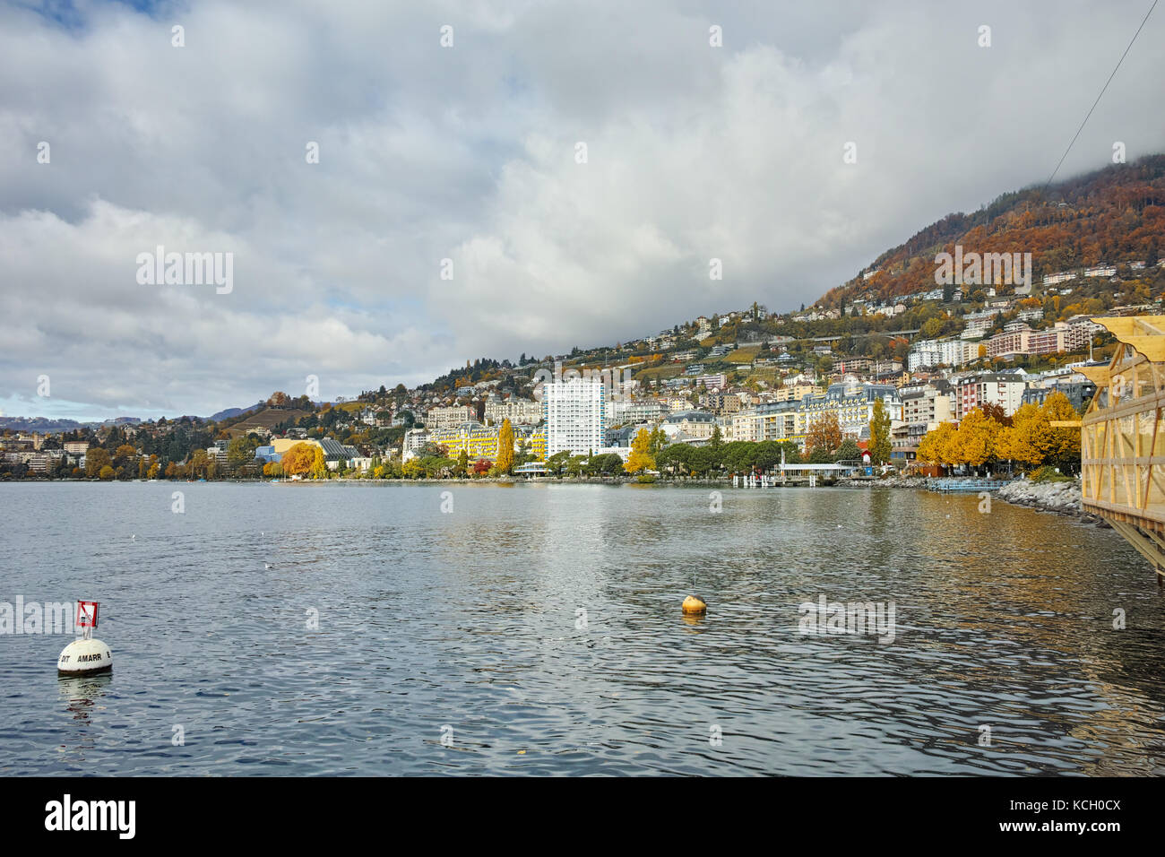 Amazing Panorama of Montereux and lake Geneva, canton of Vaud ...