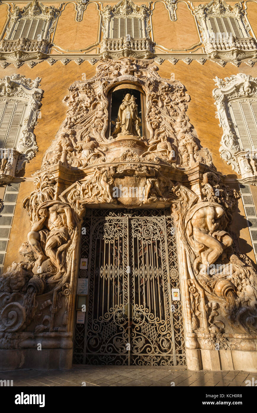 Valencia ceramics museum, baroque alabaster sculptures around the main ...
