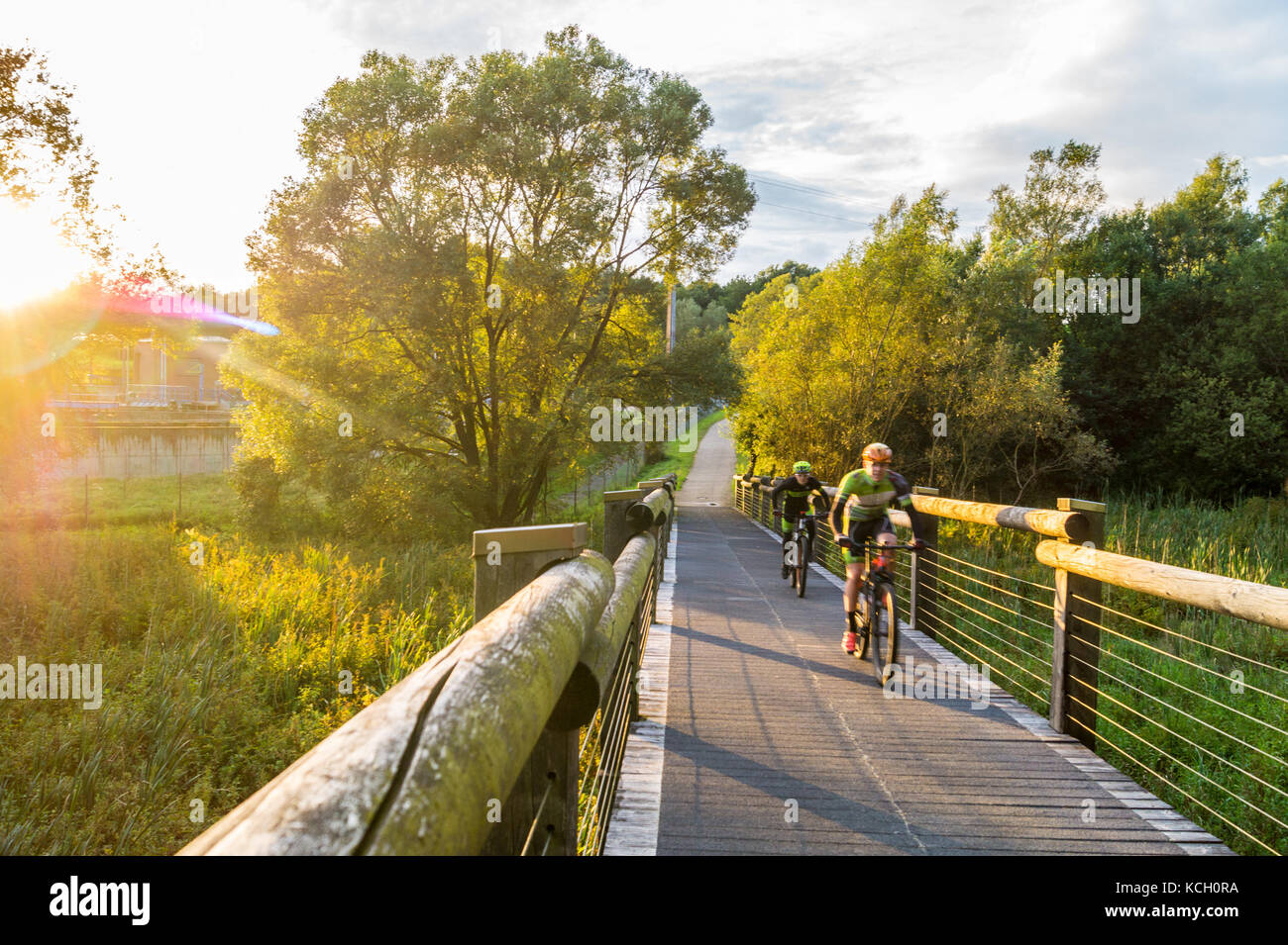 Vennbahn former railway now RAVeL long-distance cycle path, St. Vith ...