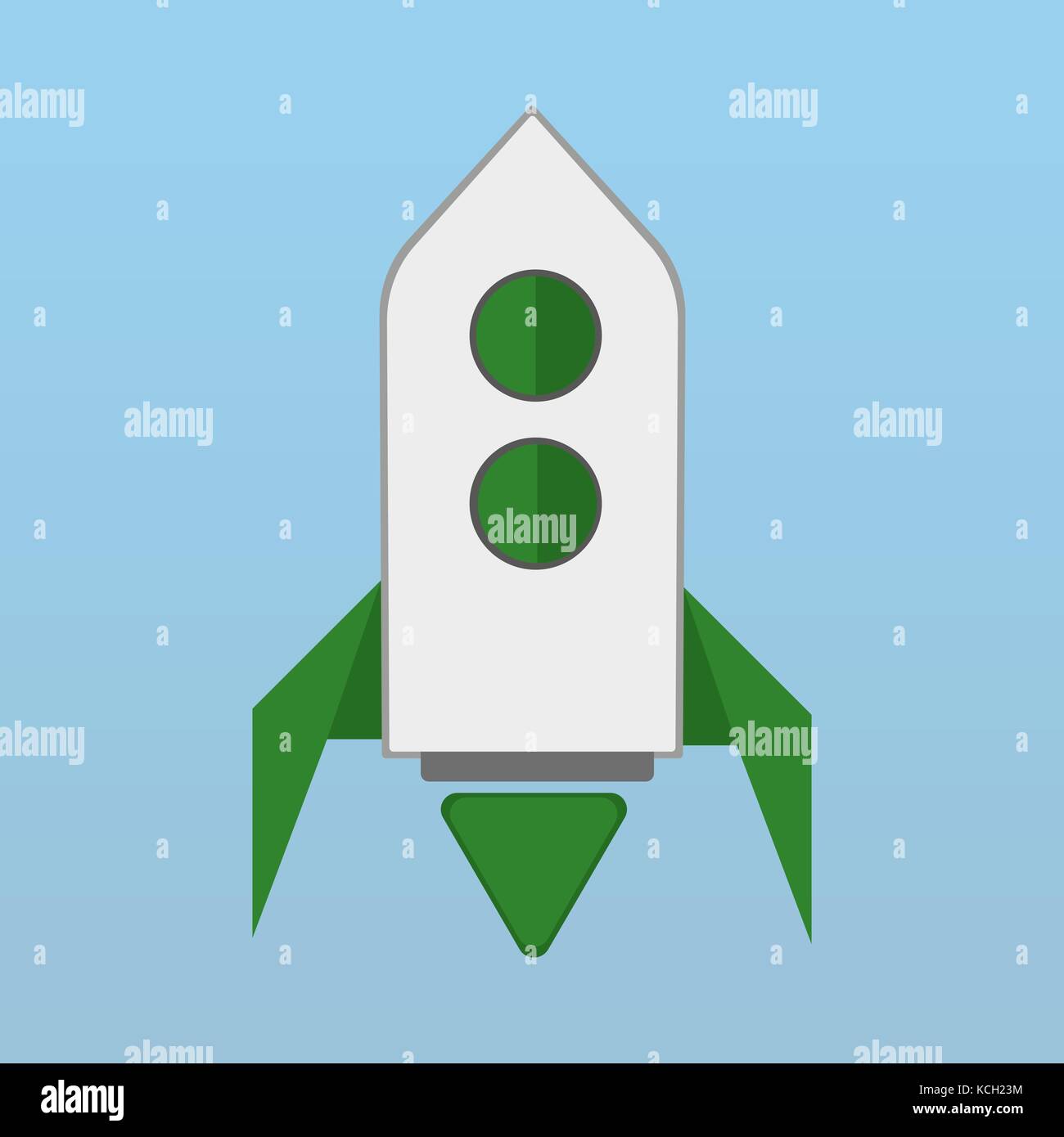 Vector illustration of space rocket on blue background Stock Vector ...