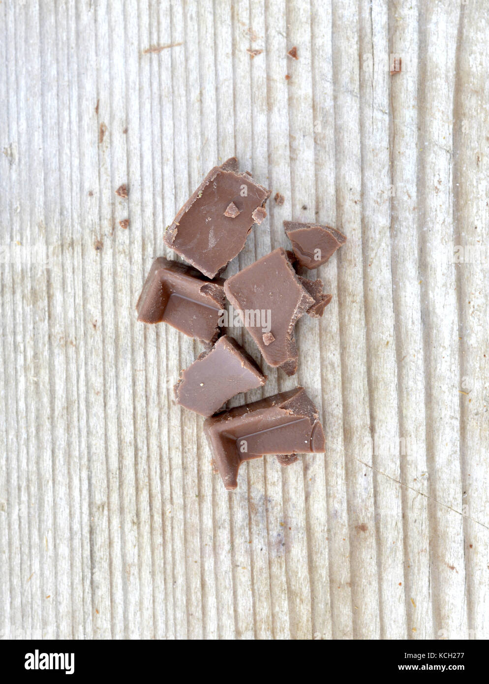 Broken chocolate bar Top view,image of a Stock Photo - Alamy