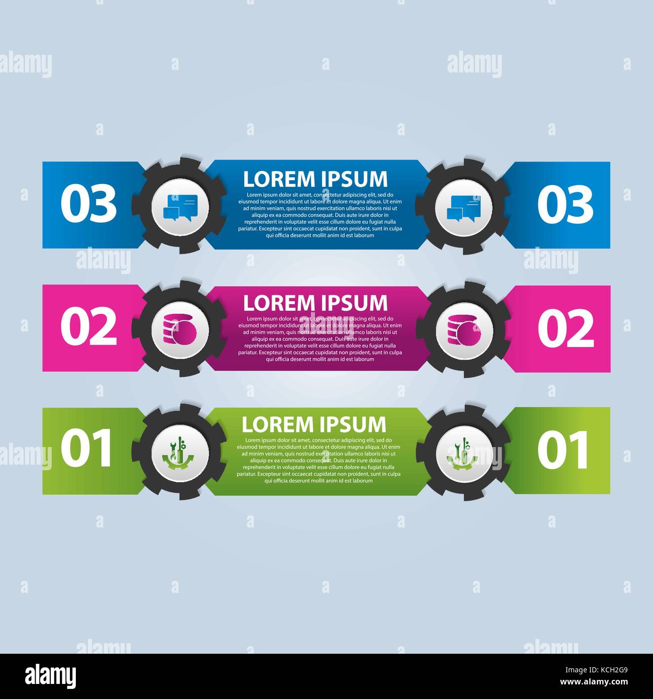 Vector illustration. Infographic template with the image of 3 ...