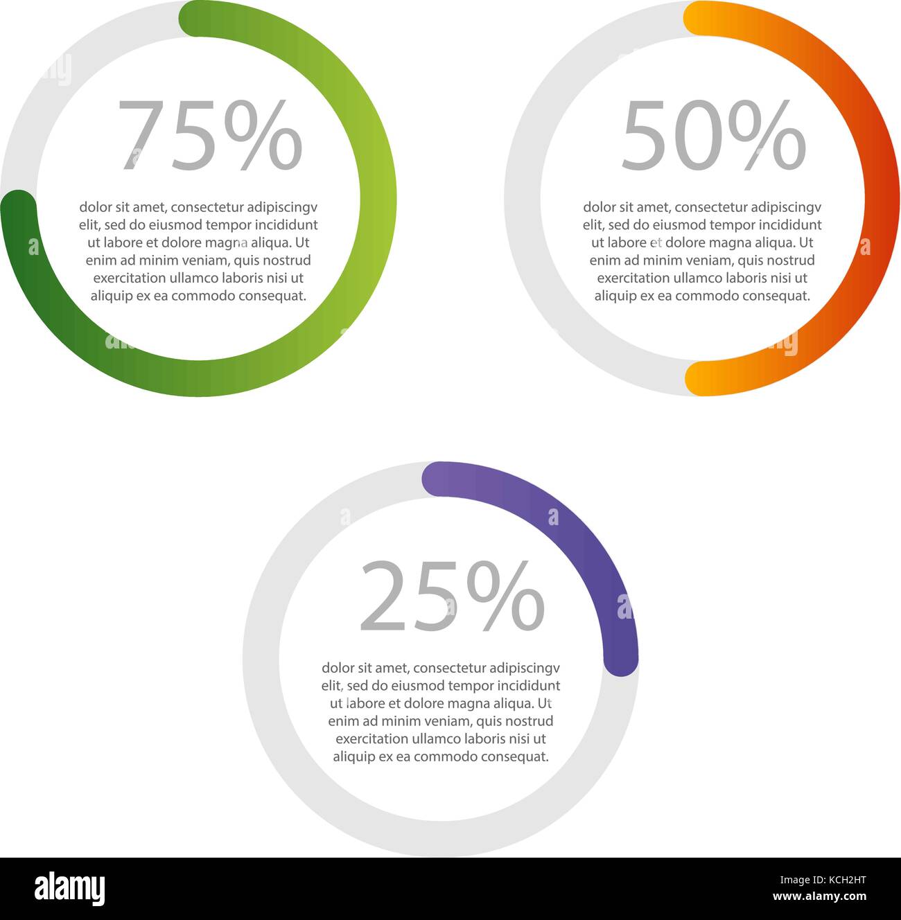 Percentage diagrams set infographic hi-res stock photography and images ...