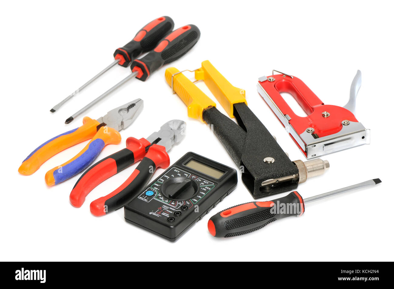 collection tools isolated on white background Stock Photo - Alamy