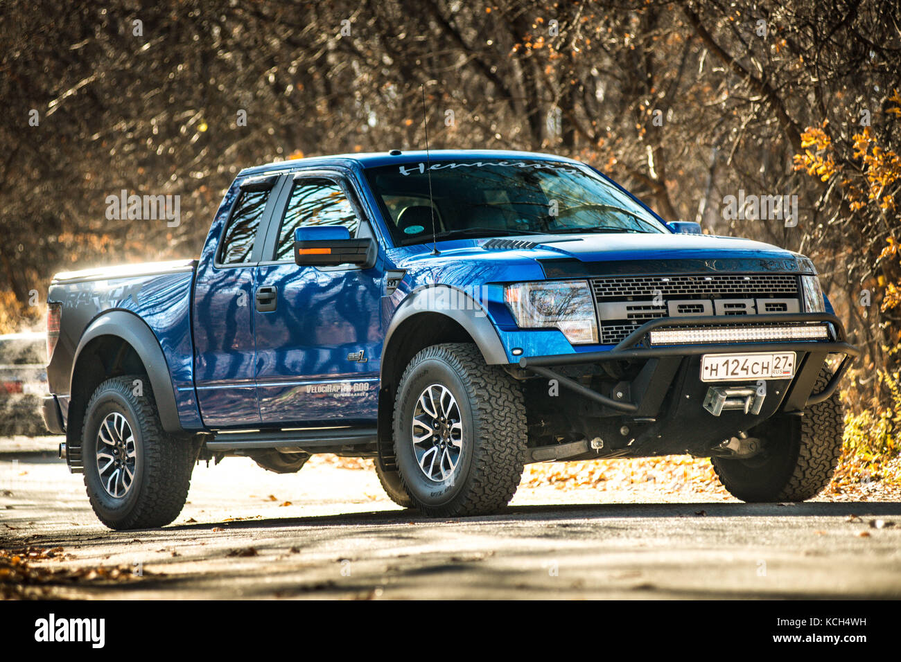 Khabarovsk, Russia - october 20, 2016: Ford F150 Raptor SUV is on the ...