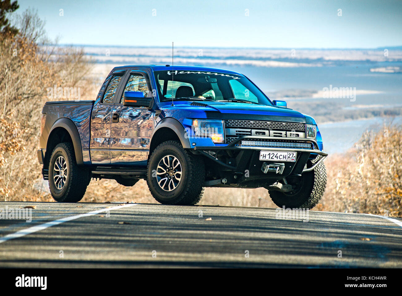 Khabarovsk, Russia - october 20, 2016: Ford F150 Raptor SUV is on the ...