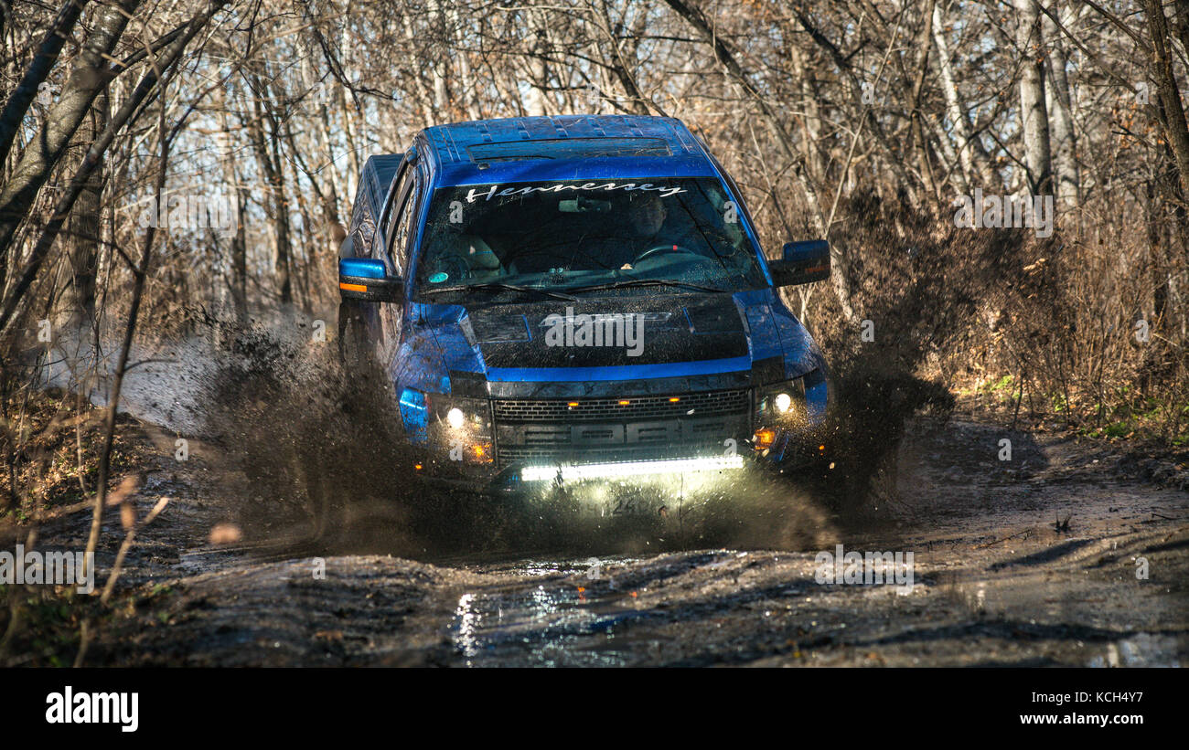 Khabarovsk, Russia - october 20, 2016: Ford F150 Raptor SUV is on the ...