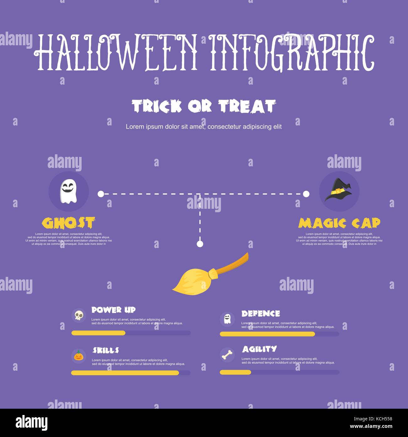 Halloween Style Infographic Vector Illustration Stock Vector Image ...