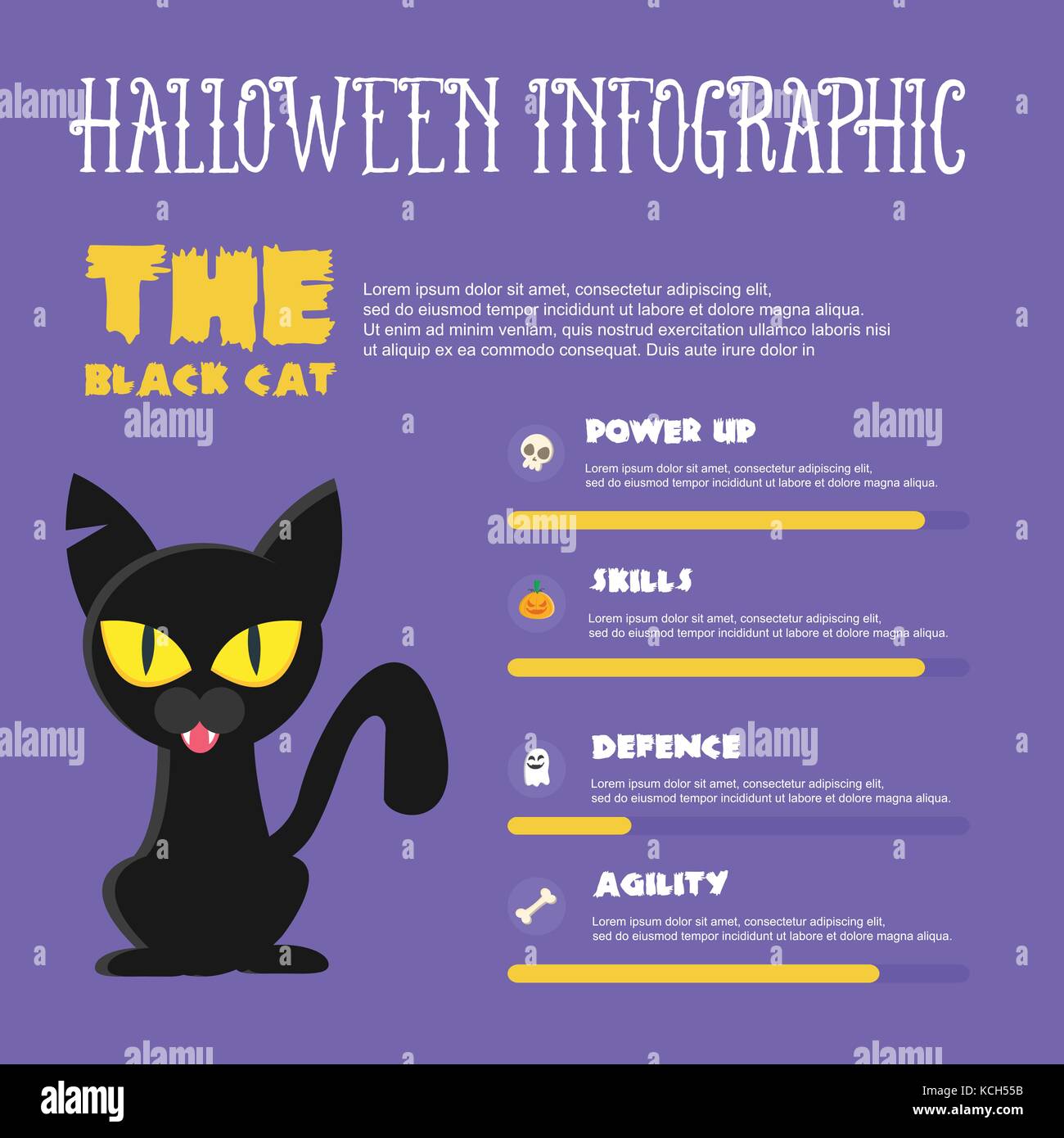 Halloween Style Infographic Vector Illustration Stock Vector Image ...