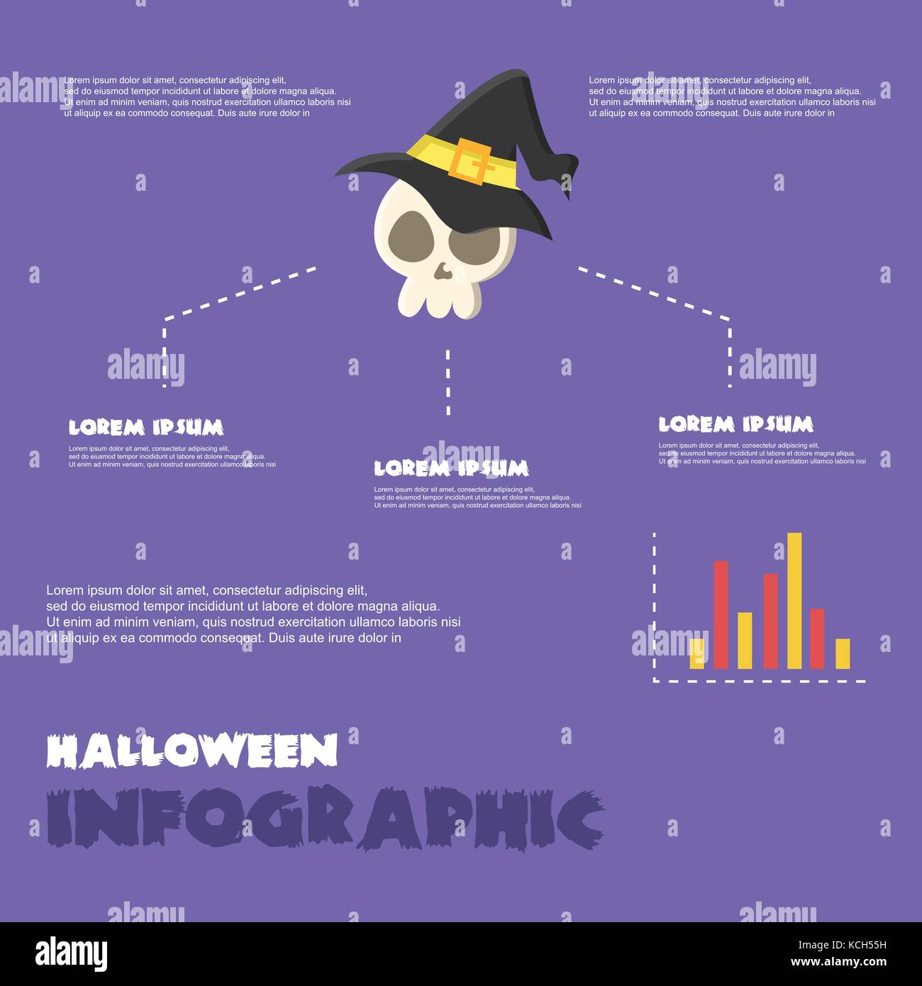 Halloween Infographic on purple background Stock Vector Image & Art - Alamy