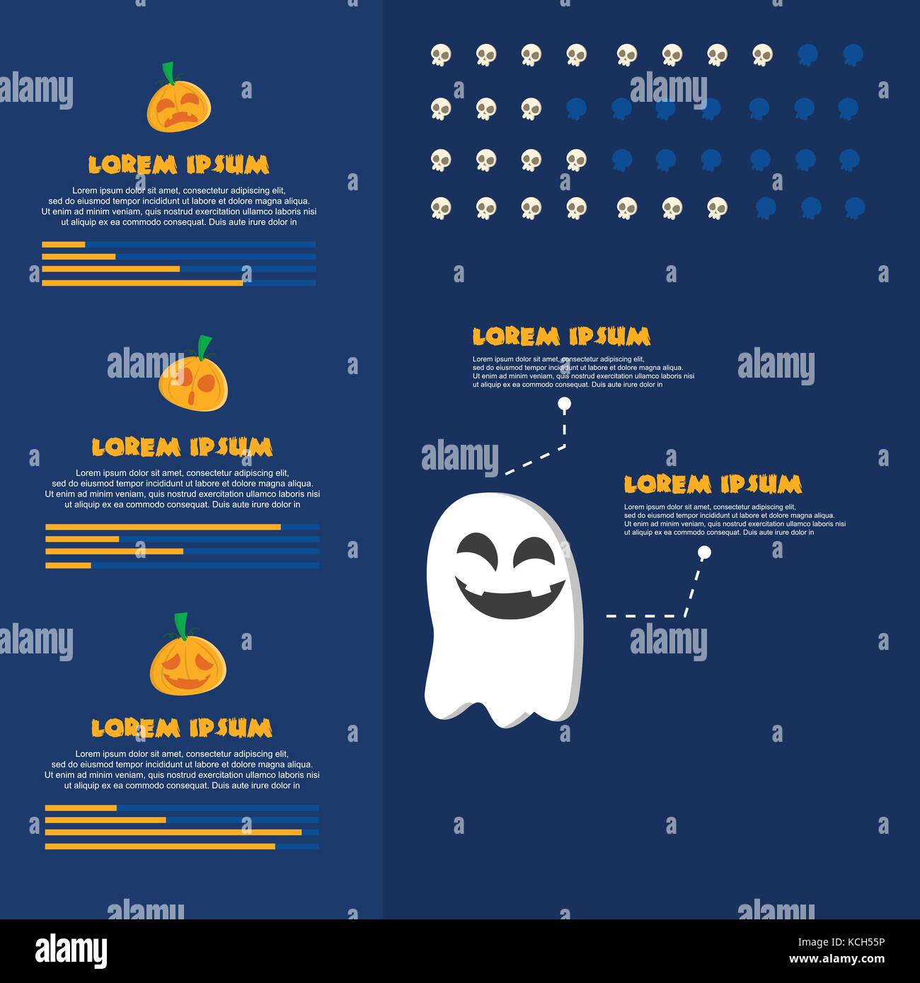 Halloween Infographic Design Collection Stock Vector Image And Art Alamy