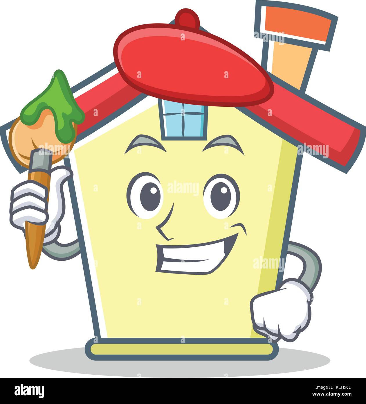 Artist house character cartoon style Stock Vector Image & Art - Alamy
