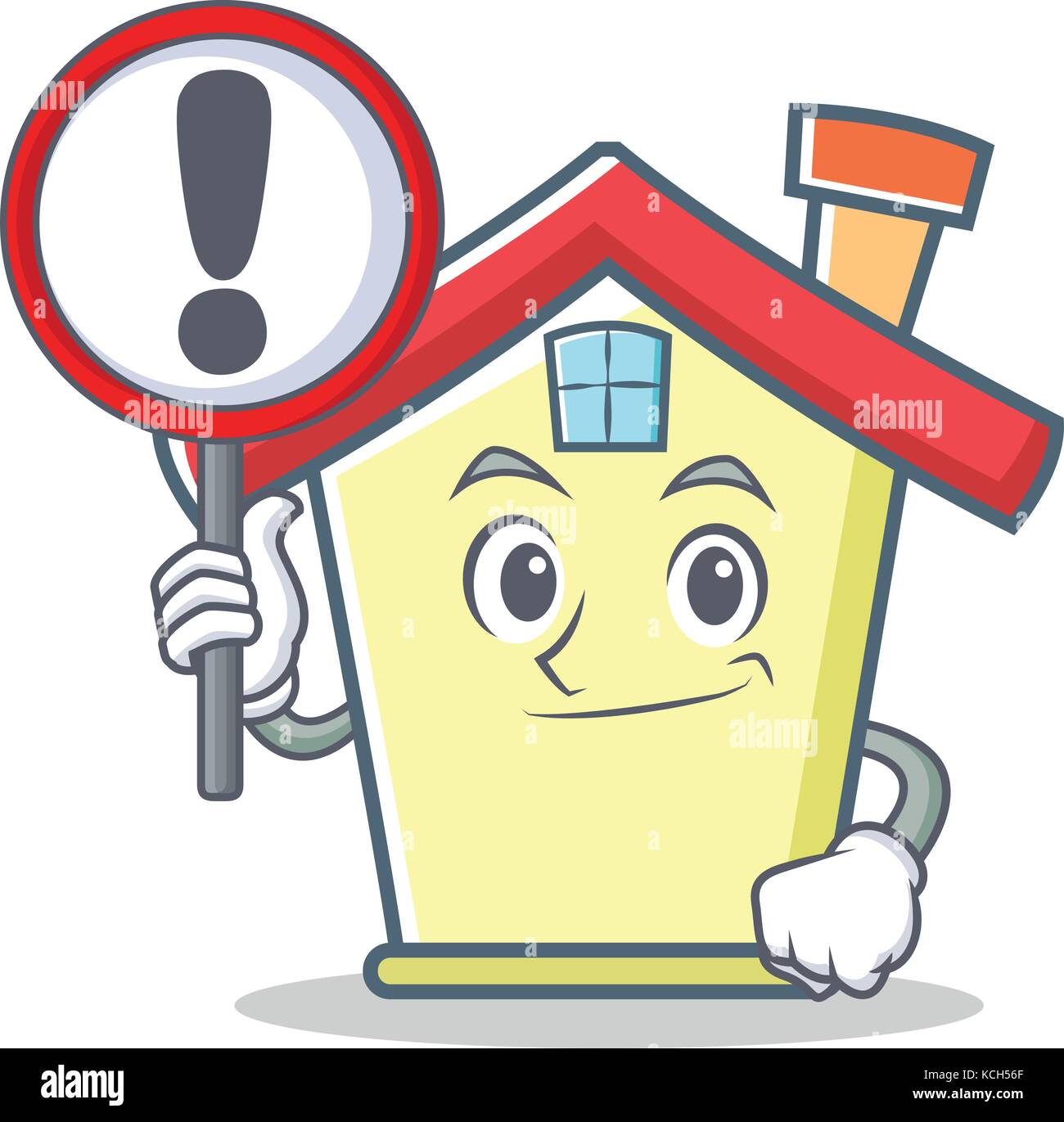 With sign house character cartoon style Stock Vector Image & Art - Alamy