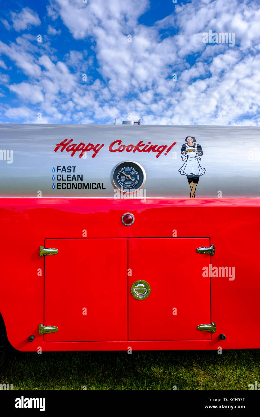 Detail of vintage 1954 tank truck used to transport Essotane, lpg, for ...