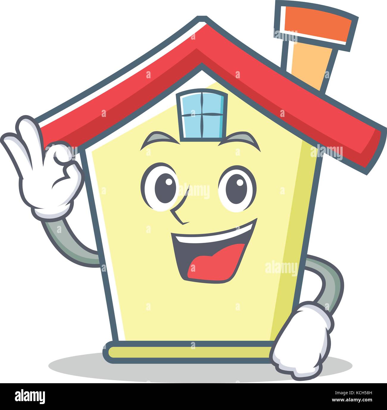 Okay house character cartoon style Stock Vector Image & Art - Alamy