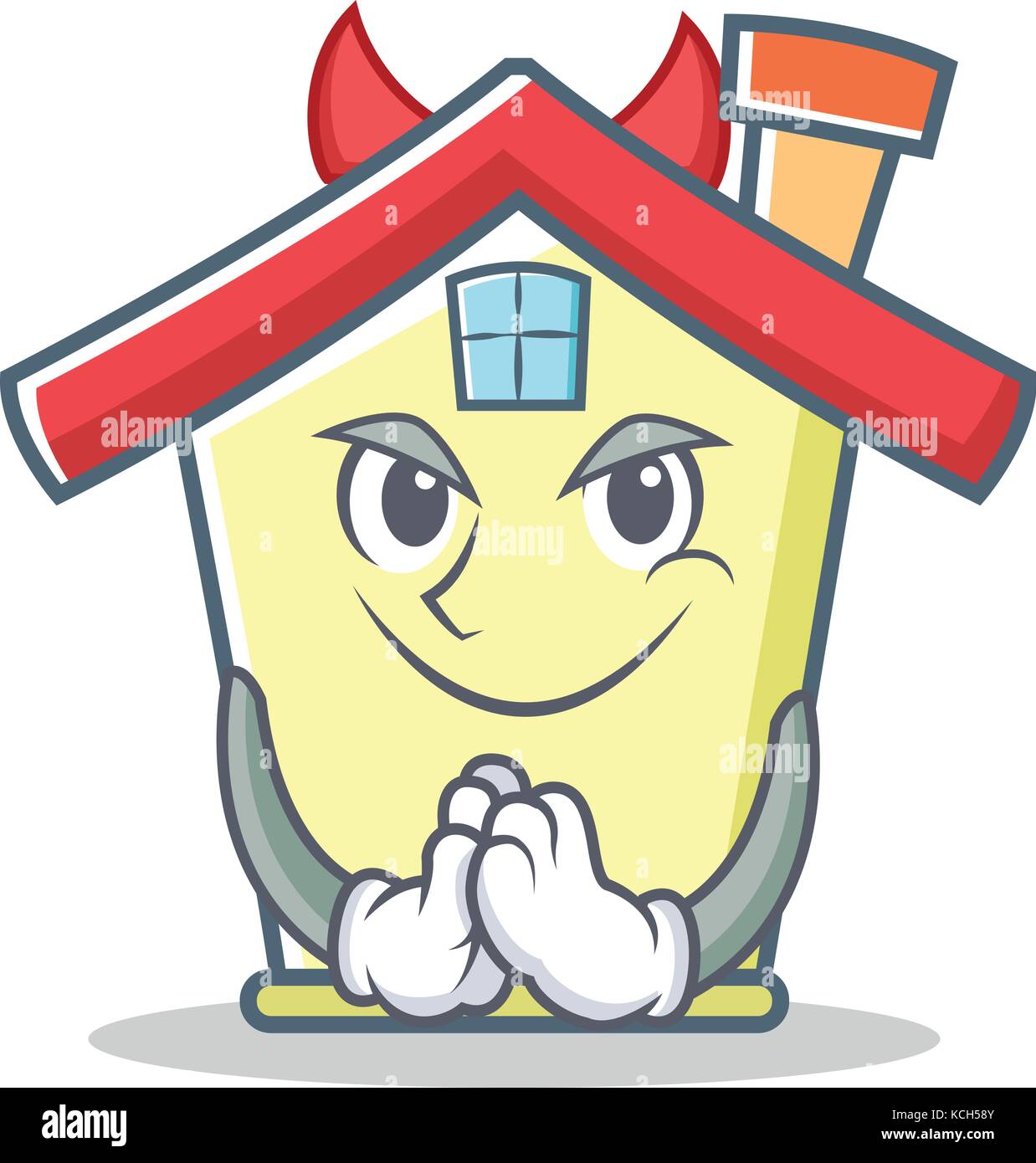 Devil house character cartoon style Stock Vector Image & Art - Alamy