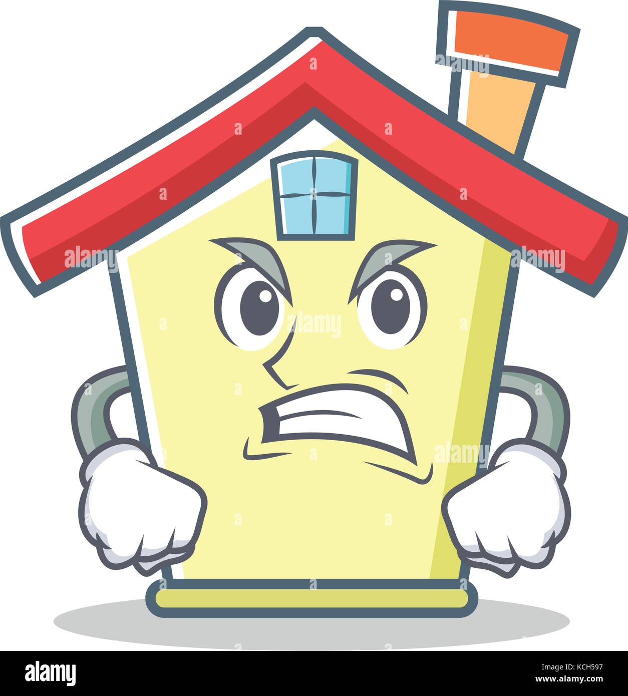 Angry house character cartoon style Stock Vector Image & Art - Alamy