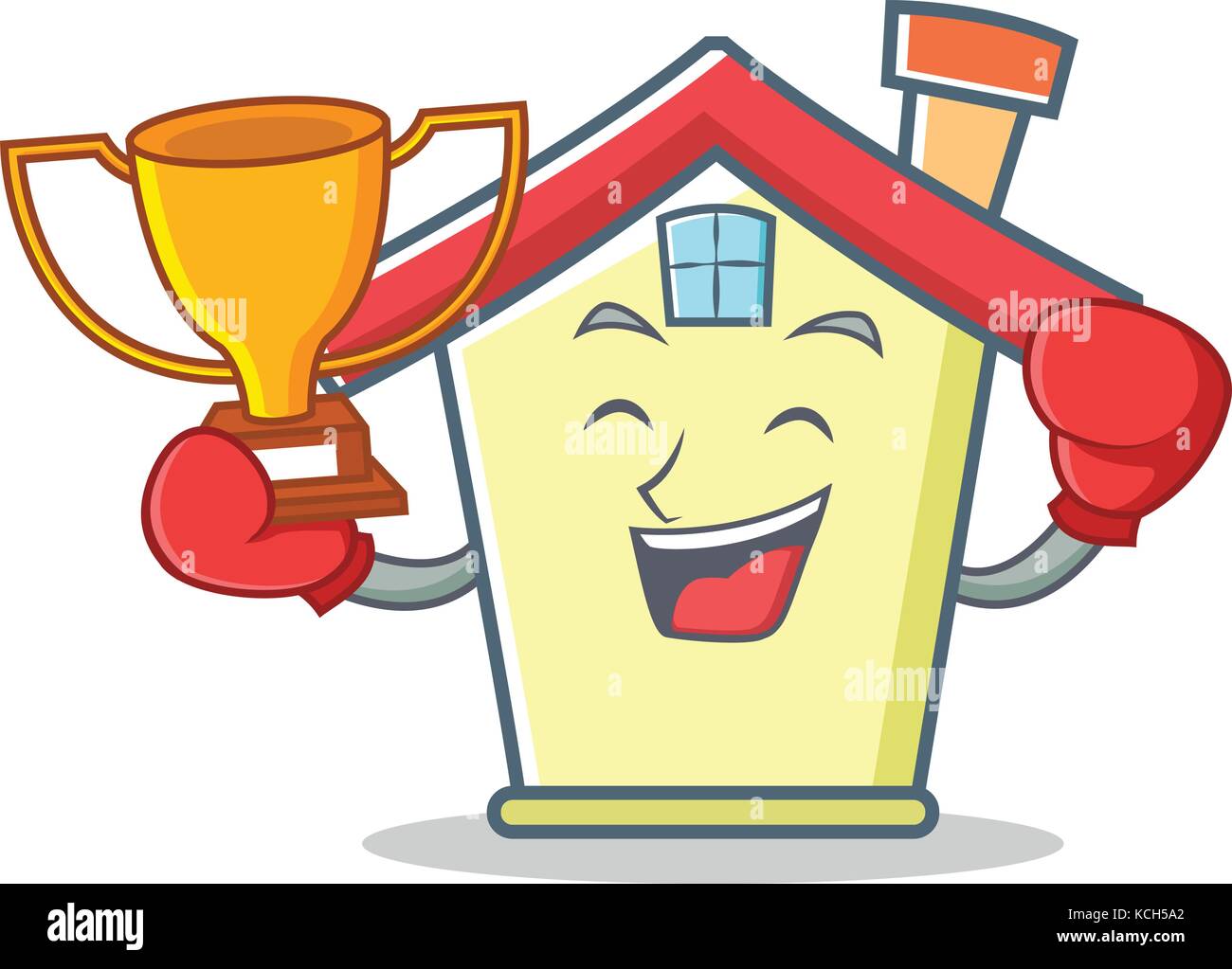 Boxing house character cartoon style Stock Vector Image & Art - Alamy