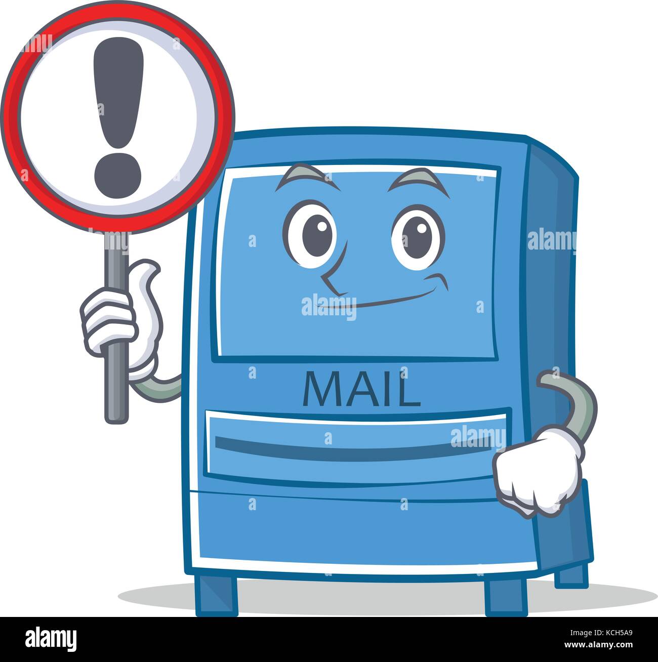 With sign mailbox character cartoon style Stock Vector Image & Art - Alamy