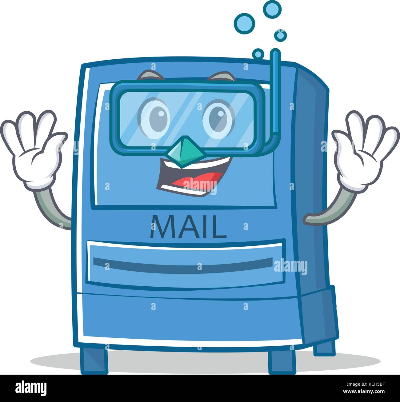 Diving mailbox character cartoon style Stock Vector Image & Art - Alamy