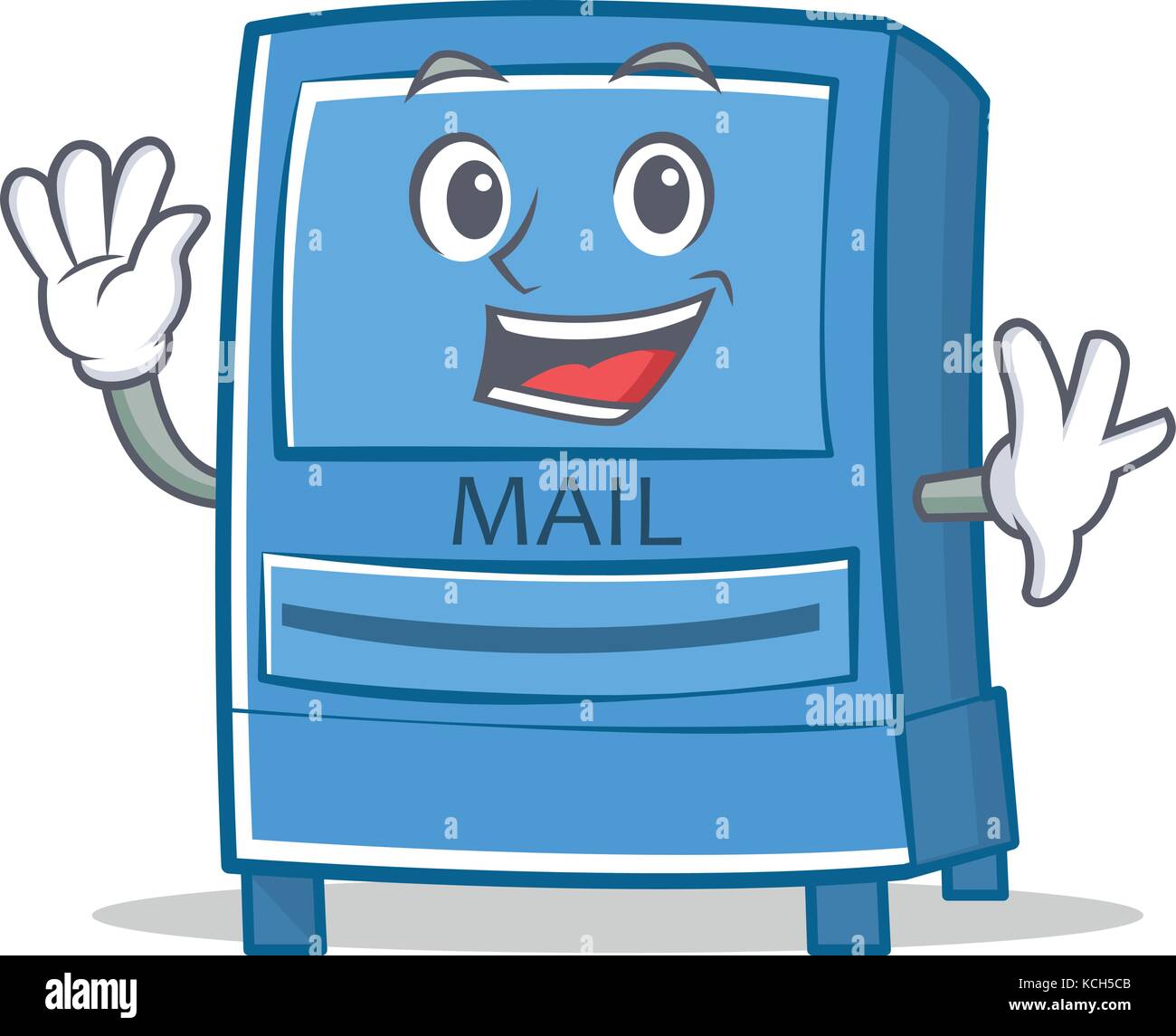Waving mailbox character cartoon style Stock Vector Image & Art - Alamy