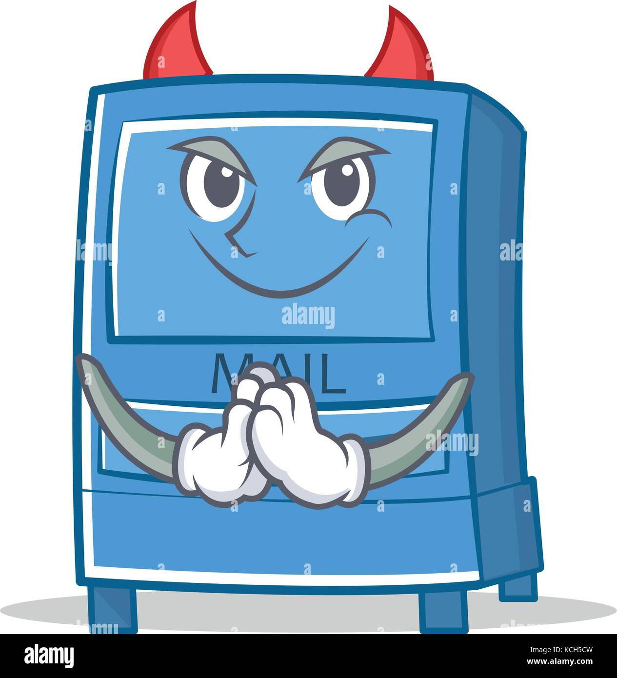 Devil mailbox character cartoon style Stock Vector Image & Art - Alamy