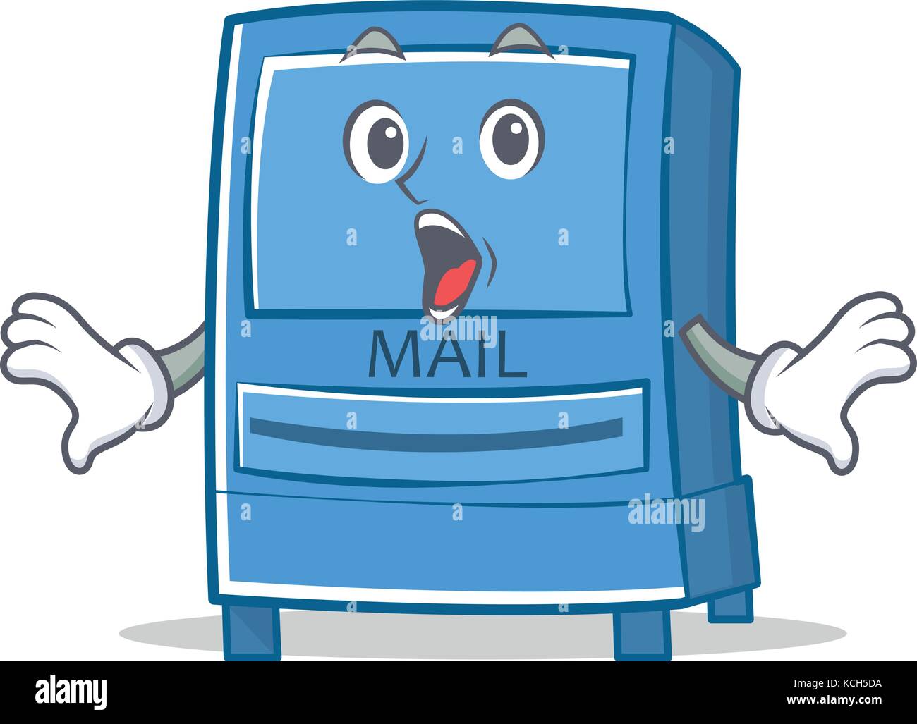 Surprised mailbox character cartoon style Stock Vector Image & Art - Alamy