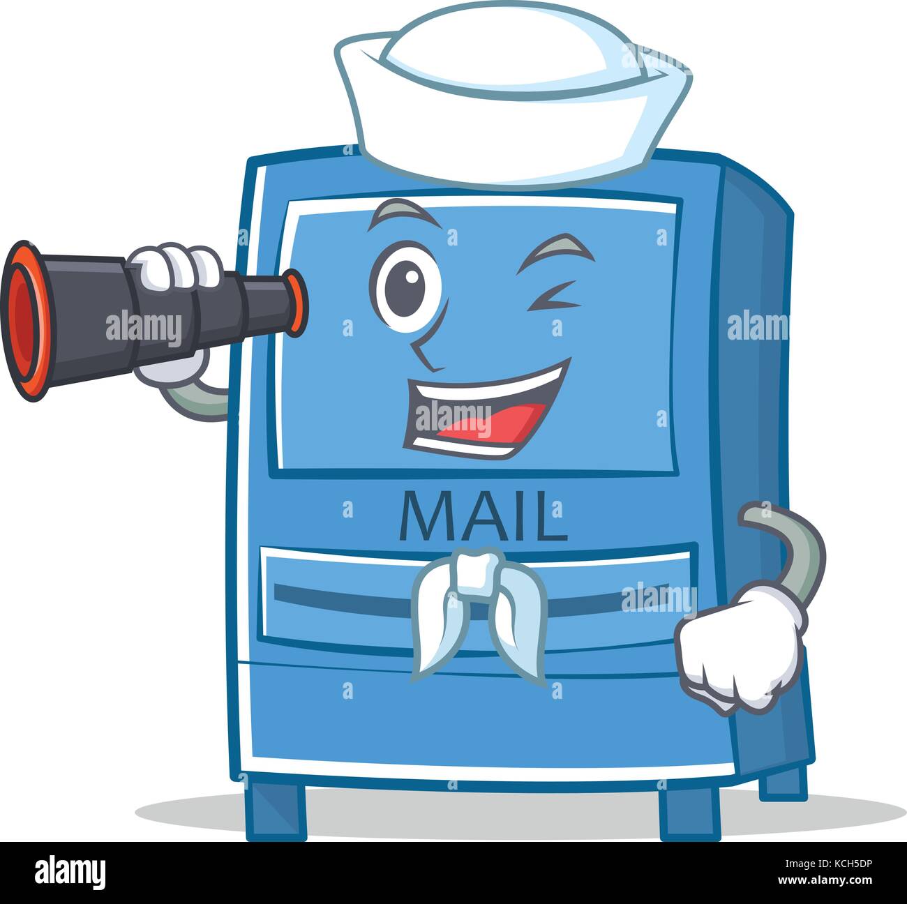 Sailor mailbox character cartoon style Stock Vector Image & Art - Alamy