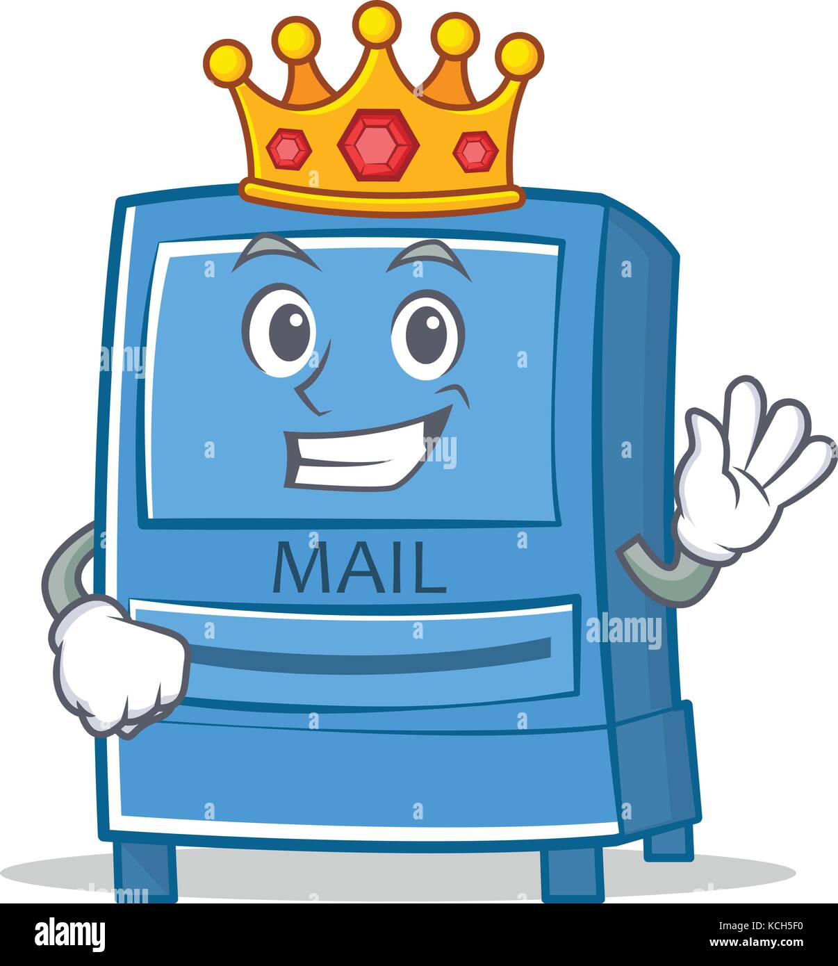 King mailbox character cartoon style Stock Vector Image & Art - Alamy