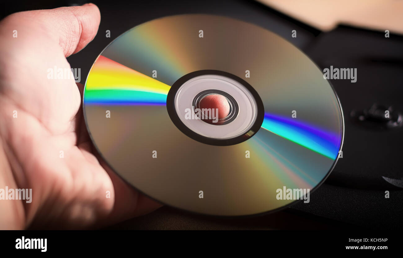 Compact discs and disc boxes Stock Photo - Alamy