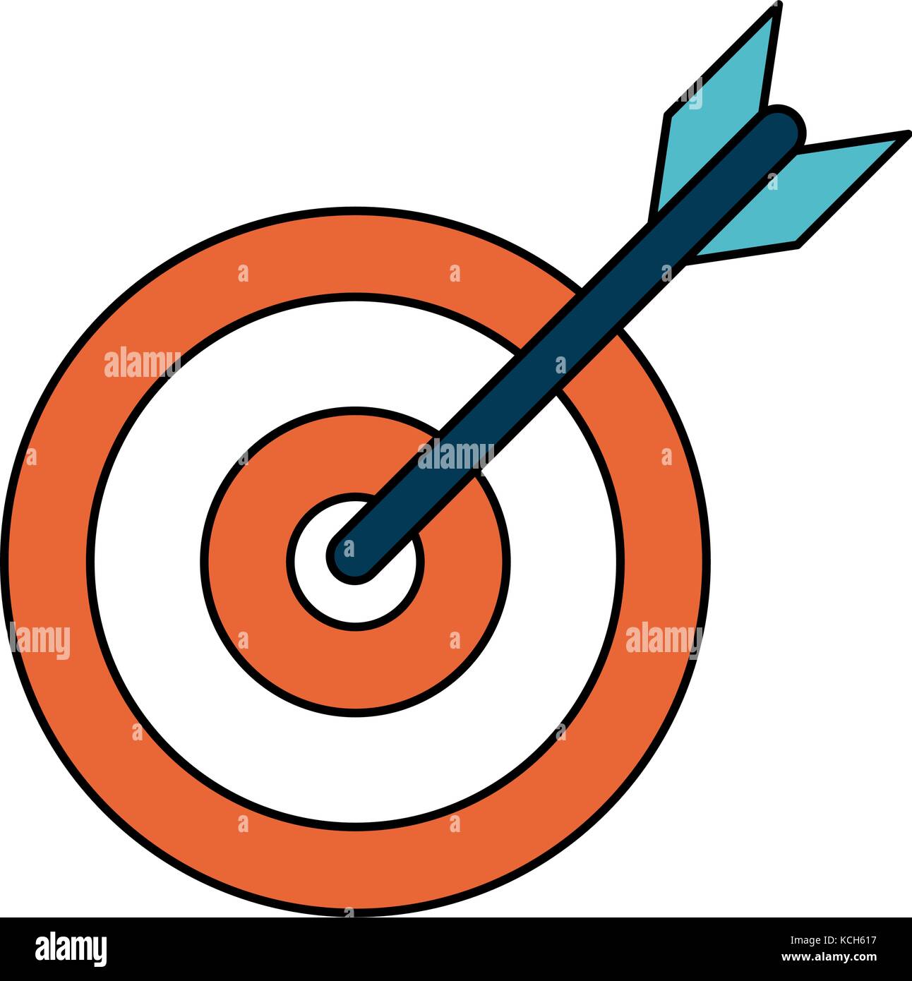 bullseye with dart icon image Stock Vector Image & Art - Alamy