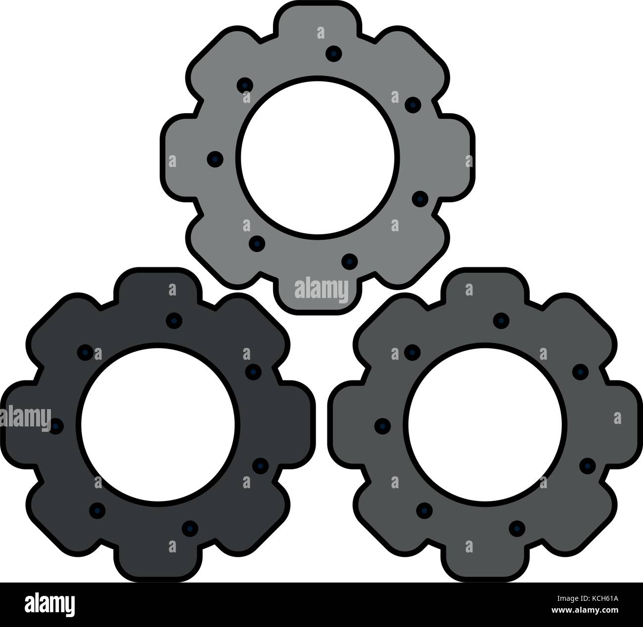 three gears icon image Stock Vector Image & Art - Alamy