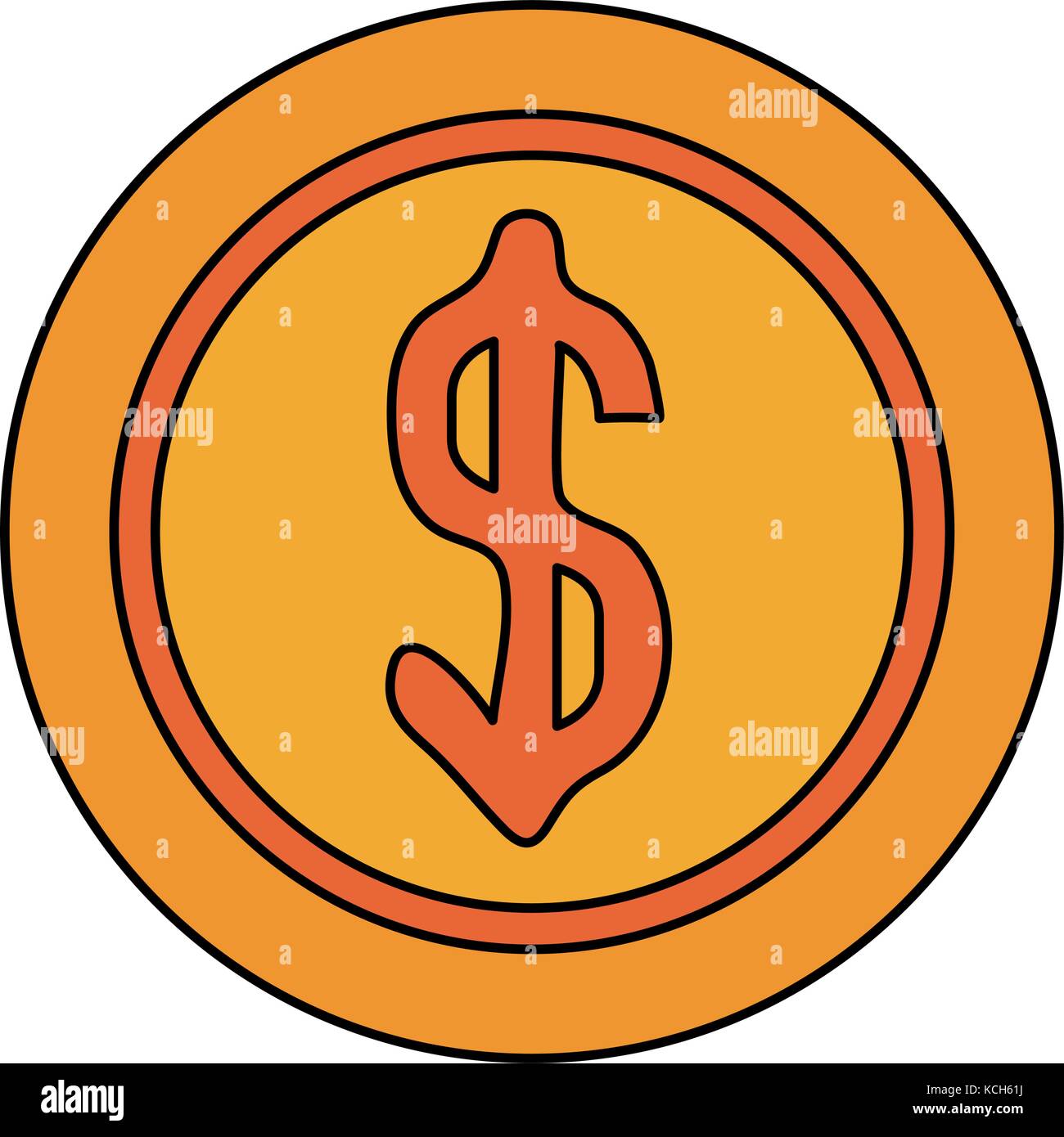 dollar coin icon image Stock Vector Image & Art - Alamy