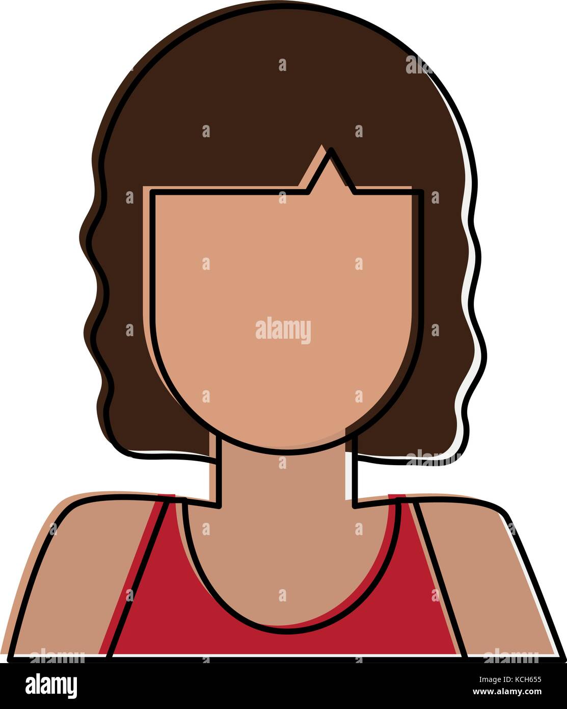 woman avatar with short hair portrait icon image Stock Vector Image ...