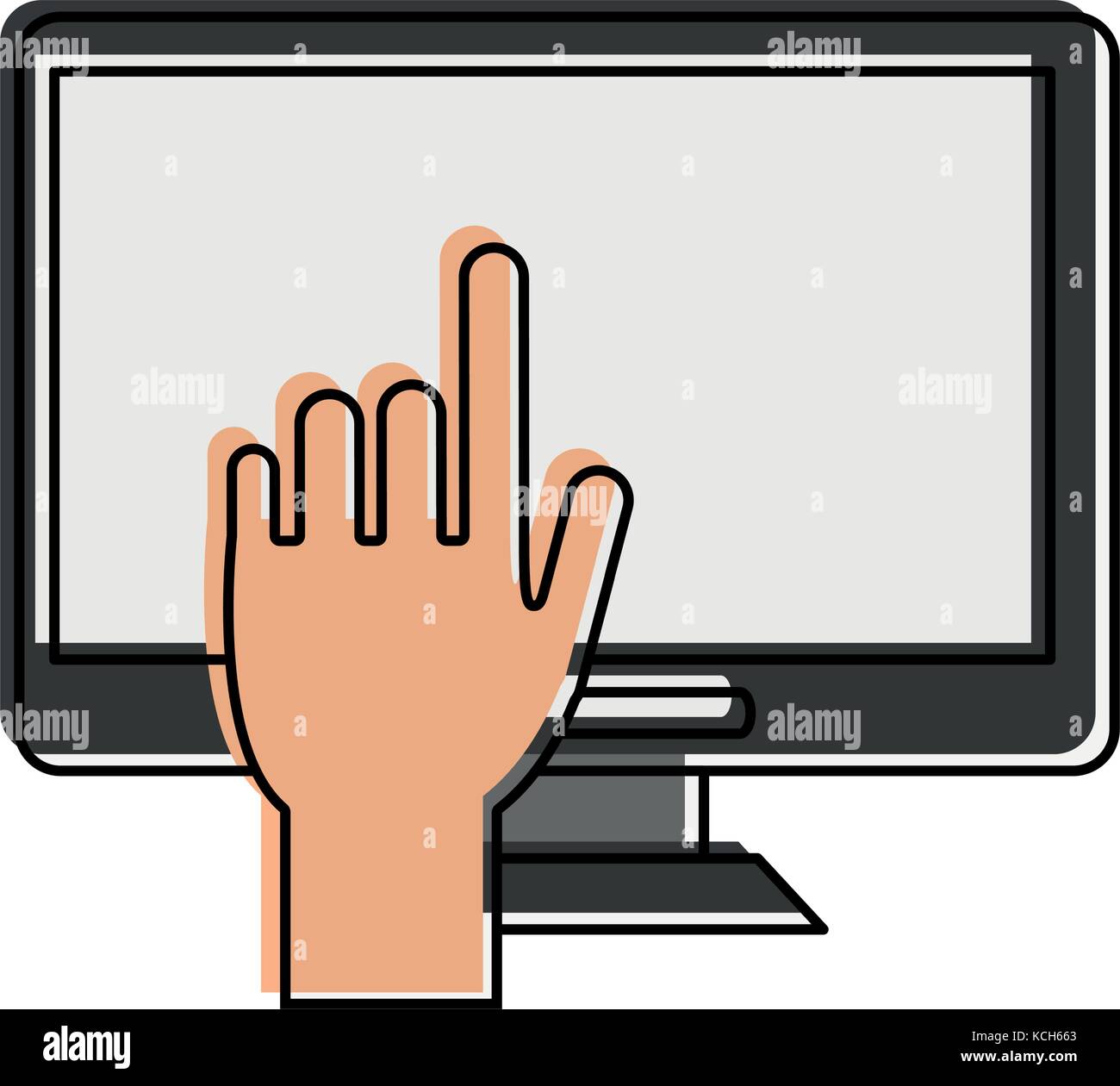 computer monitor with blank screen icon image Stock Vector Image & Art ...