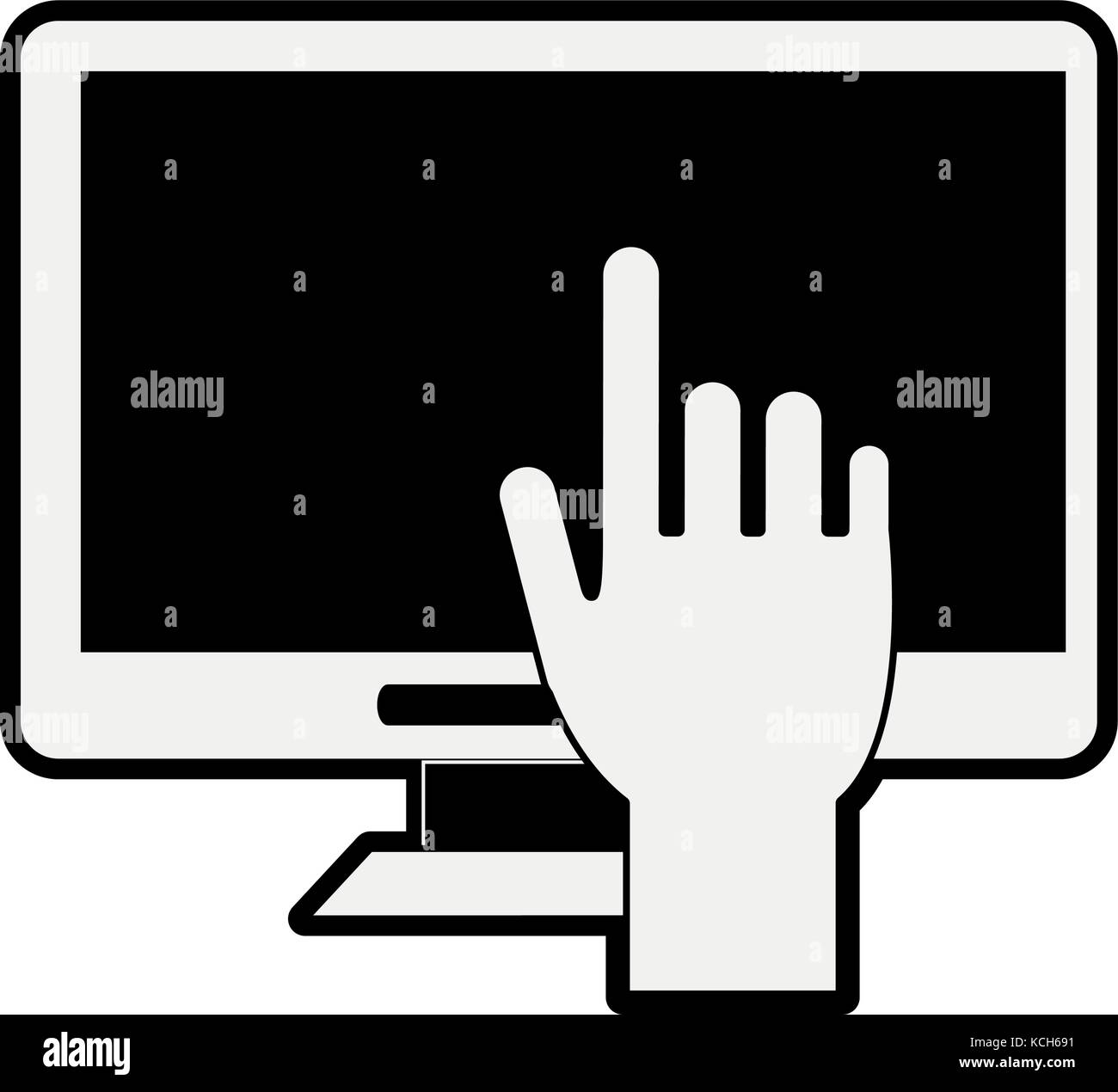 computer monitor with blank screen icon image Stock Vector Image & Art ...
