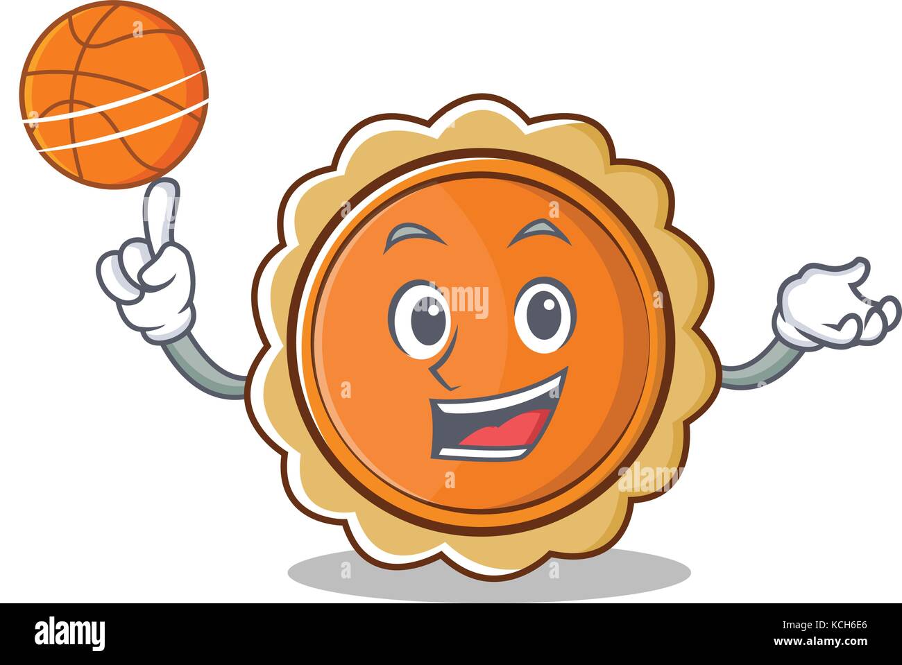 Playing basketball pumpkin pie character cartoon Stock Vector Image ...