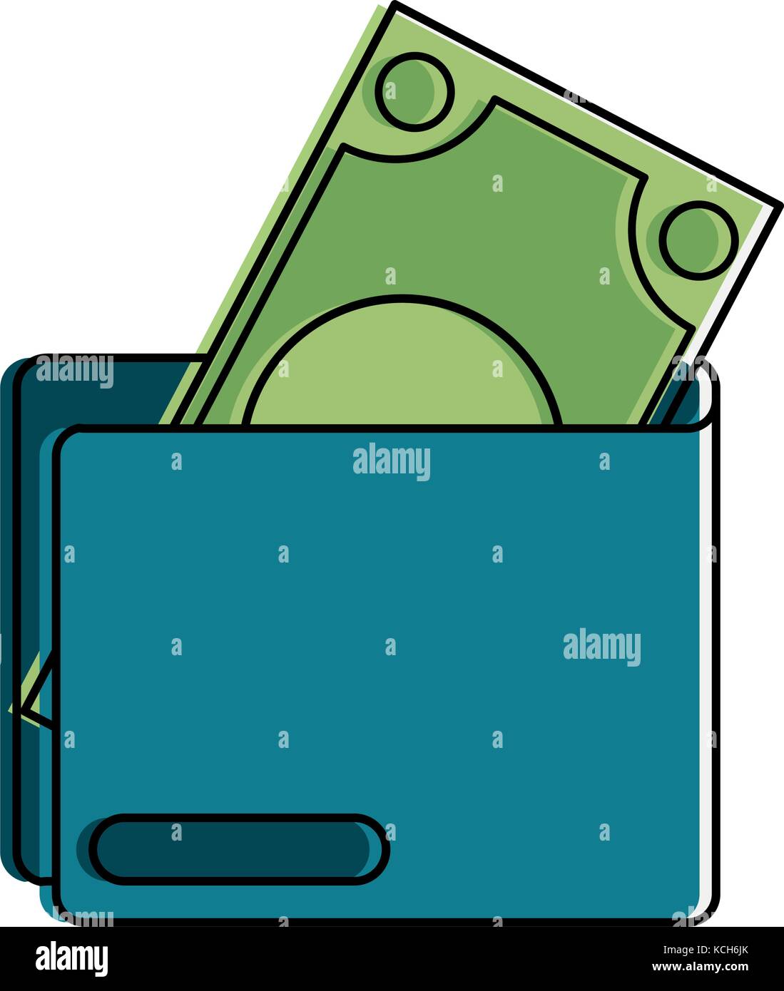 wallet with money coming out icon image Stock Vector Image & Art - Alamy