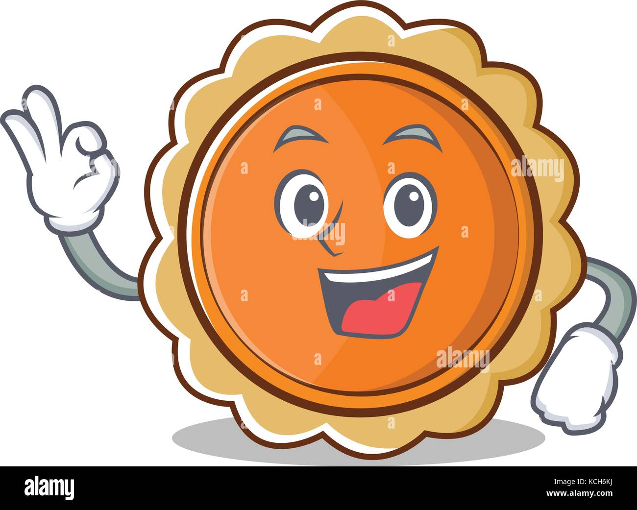 Okay pumpkin pie character cartoon Stock Vector Image & Art - Alamy