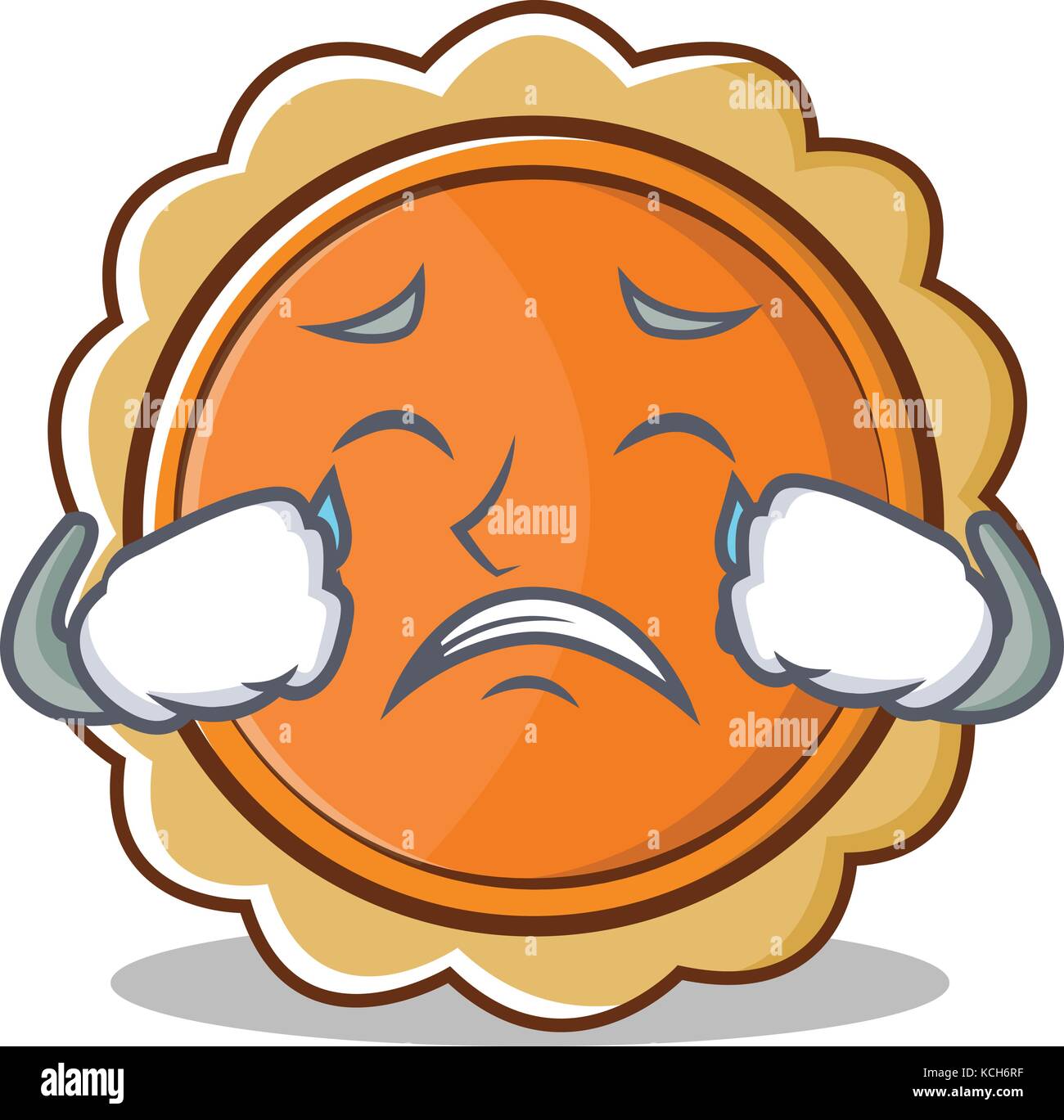 Crying pumpkin pie character cartoon Stock Vector Image & Art - Alamy