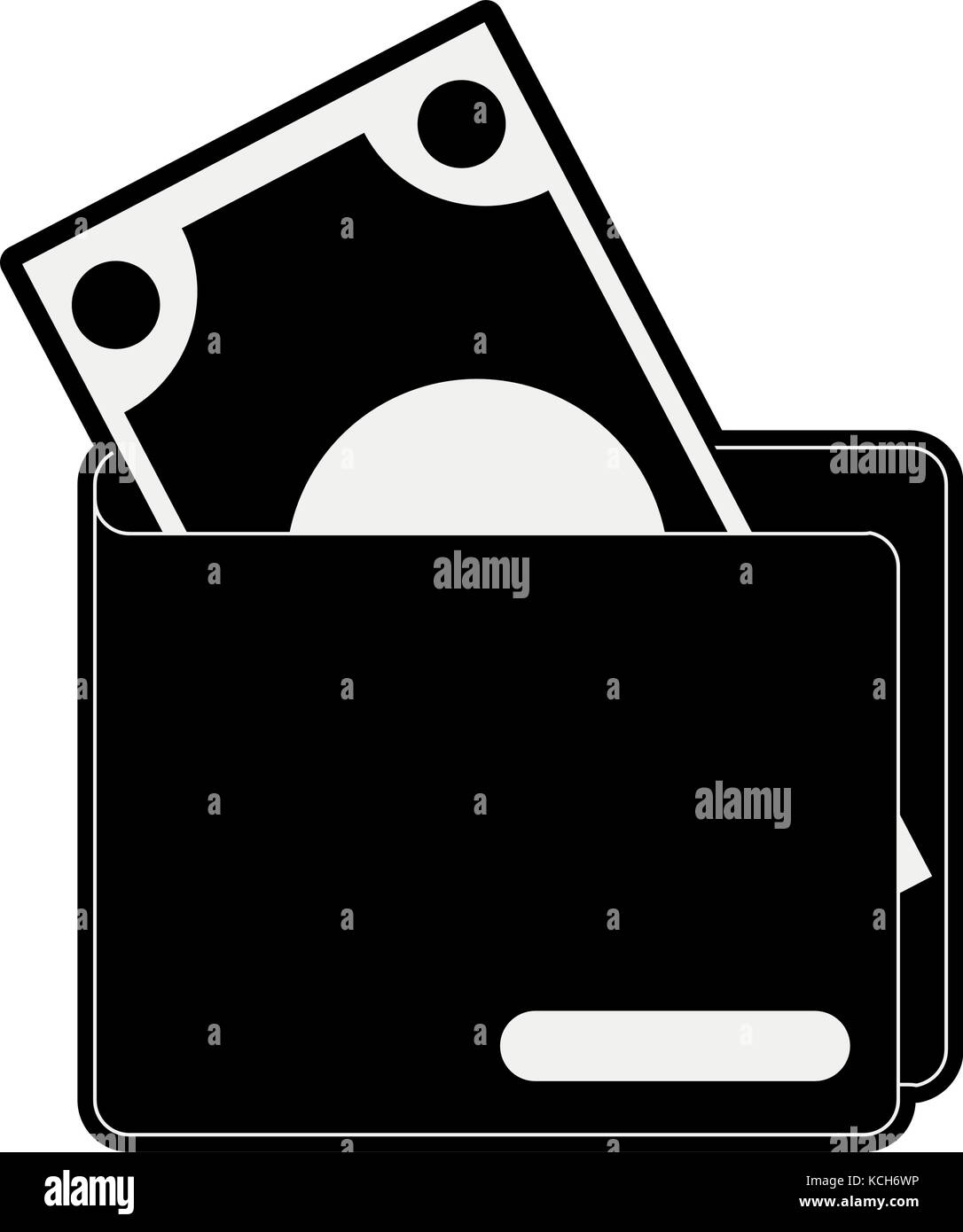 wallet with money coming out icon image Stock Vector Image & Art - Alamy