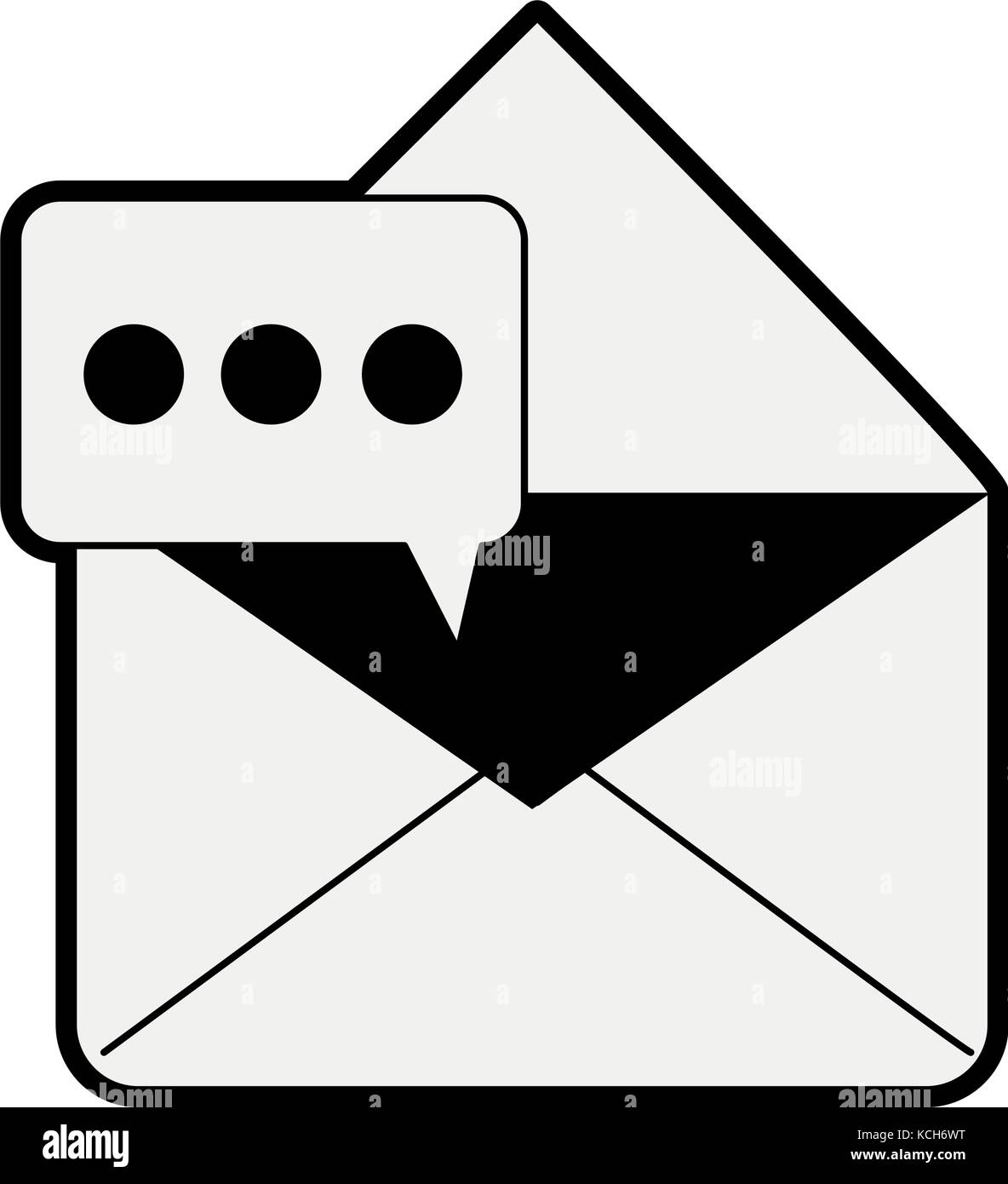 open message envelope with chat bubble icon image Stock Vector Image ...