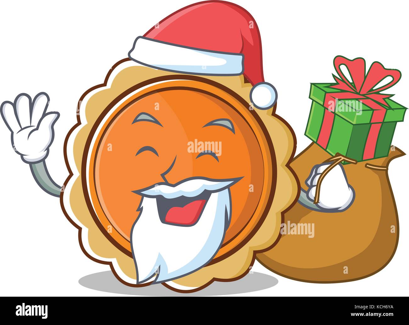 Santa pumpkin pie character cartoon Stock Vector Image & Art - Alamy