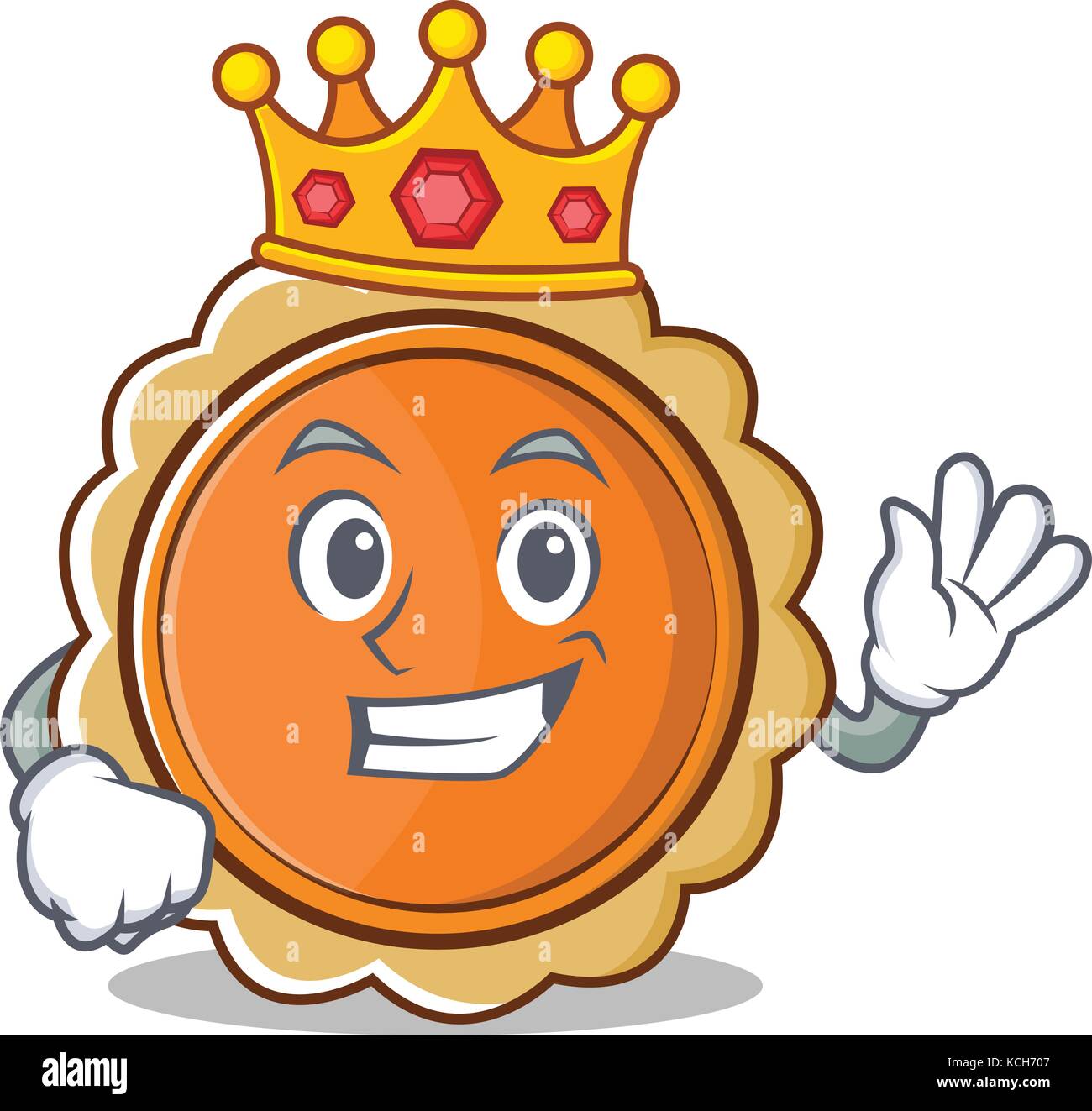 King pumpkin pie character cartoon Stock Vector Image & Art - Alamy