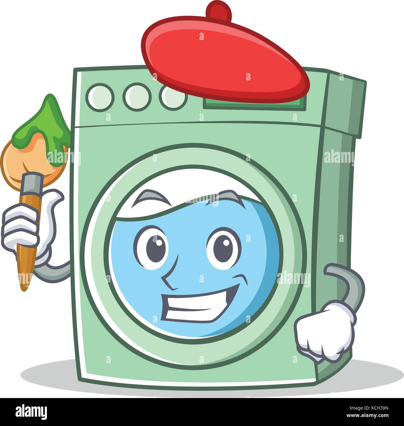 Artist washing machine character cartoon Stock Vector Image & Art - Alamy