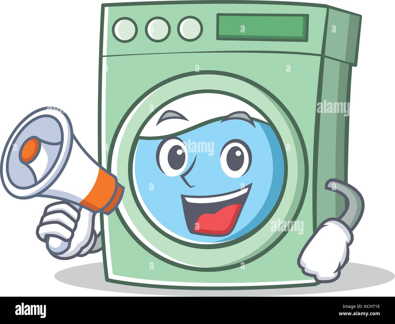 With megaphone washing machine character cartoon Stock Vector Image ...