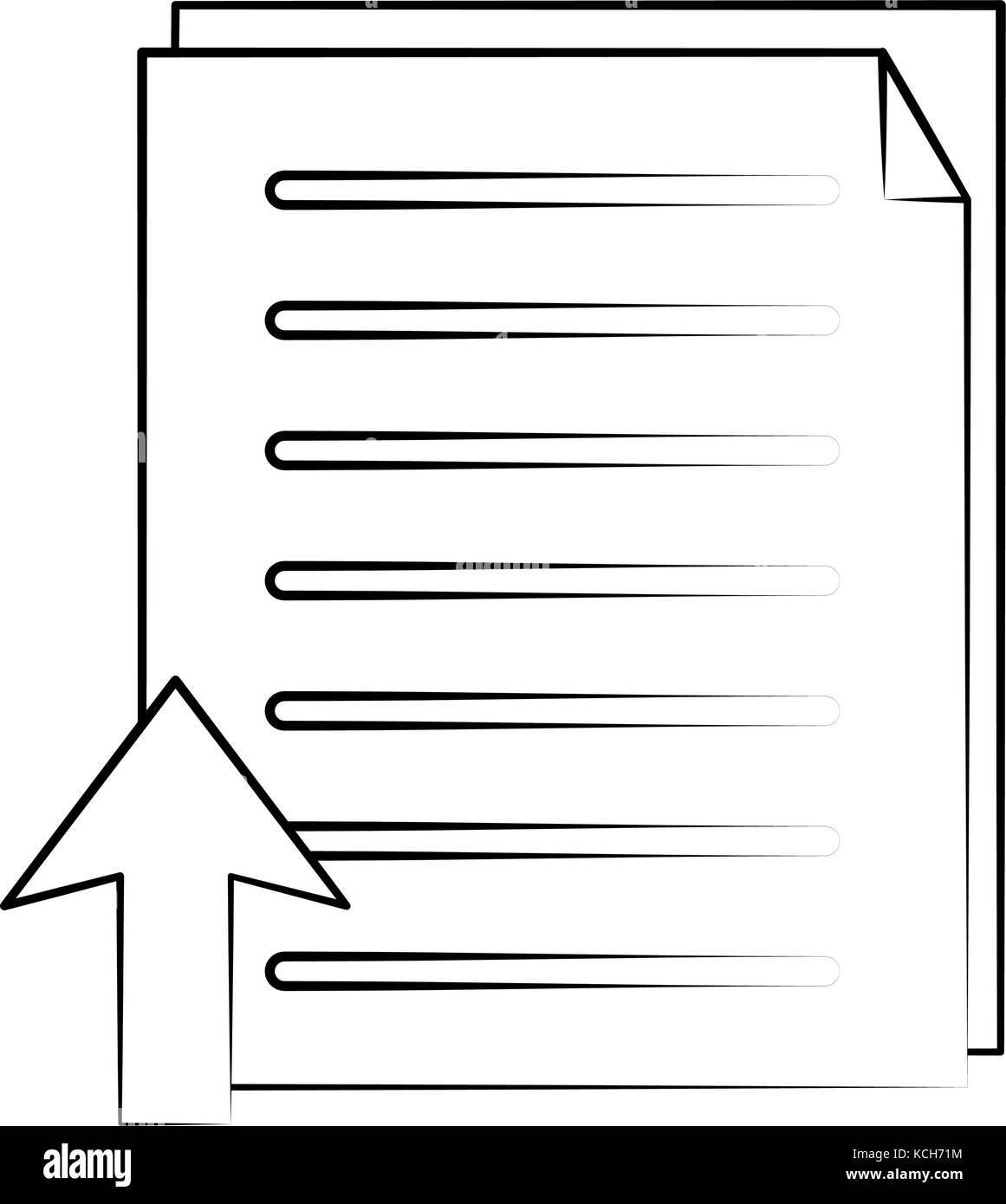 document with upload arrow icon image Stock Vector Image & Art - Alamy