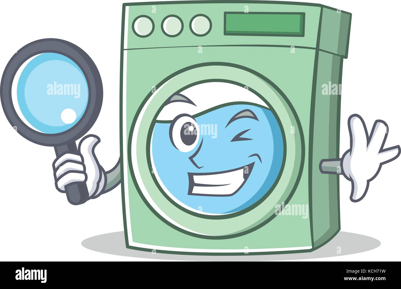 Detective washing machine character cartoon Stock Vector Image & Art ...